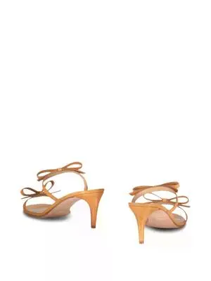 Red Valentino Bow Detail Leather Sandals - Brown