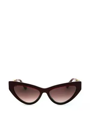Moschino Cat-eye Logo-plaque Sunglasses - Red