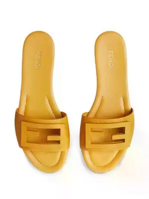 Fendi Baguette Leather Slides
