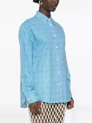THE FRANKIE SHOP Peri Striped Button-up Shirt