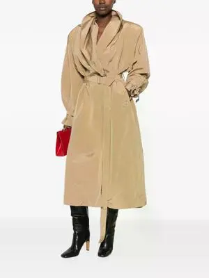 Magda Butrym Belted Hooded Coat