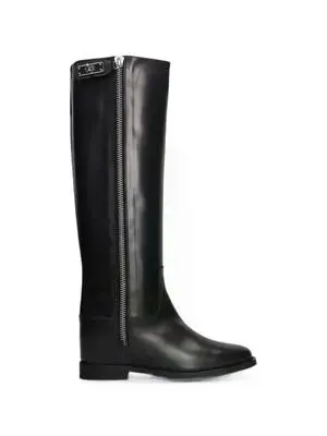 VIA ROMA 15 Zip-fastening Buckle-detail Knee-high Boots - Black