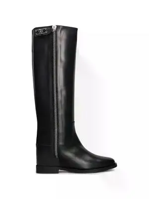 Via Roma 15 Silver Tone Boots For Women
