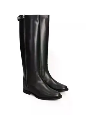 VIA ROMA 15 Zip-fastening Buckle-detail Knee-high Leather Boots