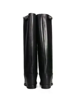 VIA ROMA 15 Zip-fastening Buckle-detail Knee-high Leather Boots