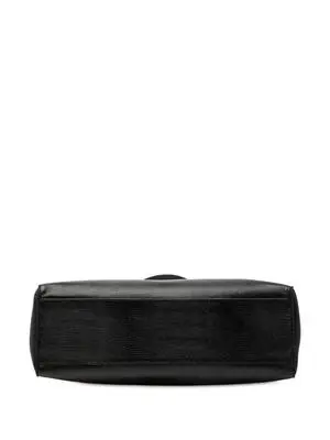FERRAGAMO 2000-2026 Lizard Embossed Leather Vara Tote Bag