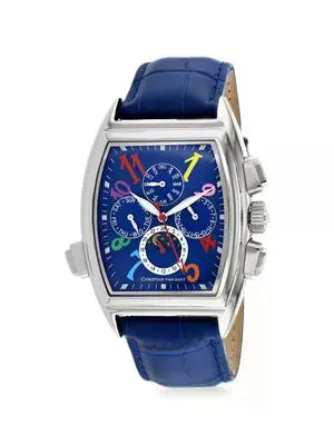 CHRISTIAN VAN SANT Grandeur 45mm Chronograph Watch - Blue