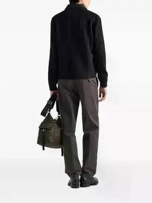 Prada Wool And Re-nylon Gabardine Cardigan