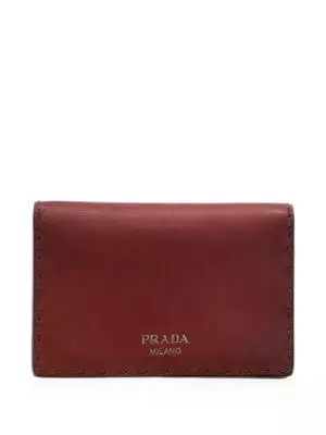 Prada Antiqued Leather Card Holder