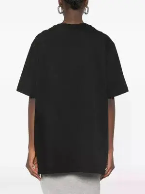 Attico Logo Embroidered T-shirt - Black
