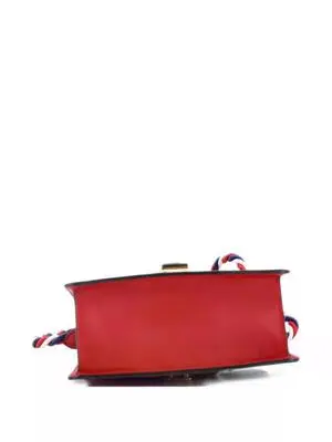 Gucci Sylvie Top Handle Bag Leather Mini Satchel - Red