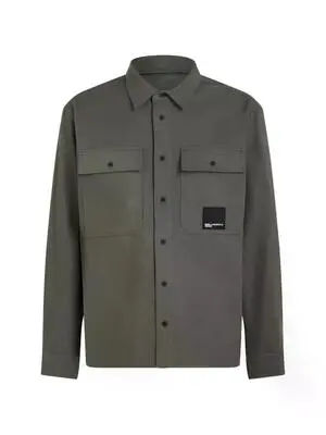 Karl Lagerfeld Logo-patch Flannel Shirt
