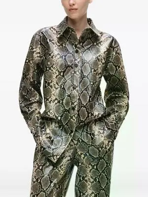 Karl Lagerfeld Faux-python Overshirt - Neutrals