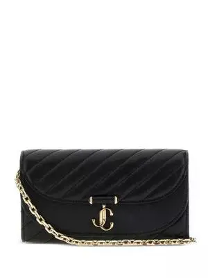 JIMMY CHOO Curve Wallet With Chain - Black