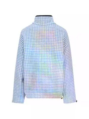 Miu Miu Gingham-check Logo-embroidered Jacket