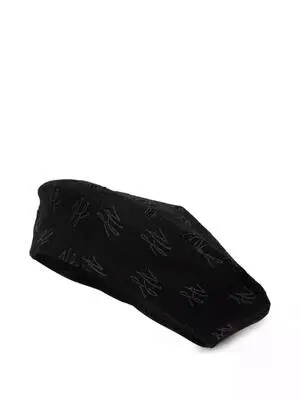 Karl Lagerfeld K/autograph Glitter Beret - Black