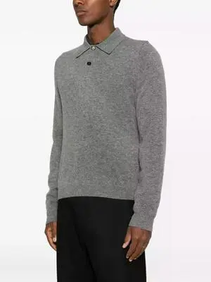 JIL SANDER Long-sleeve Wool Polo Shirt