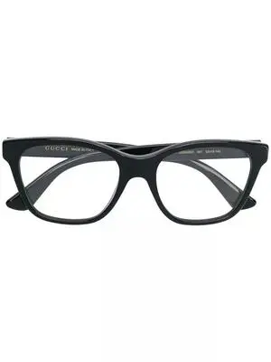 Gucci Crystal-embellished Square-frame Glasses - Black