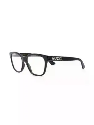 Gucci Crystal-embellished Square-frame Glasses