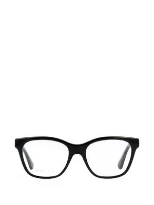 Gucci Crystal-embellished Square Frame Glasses - Black