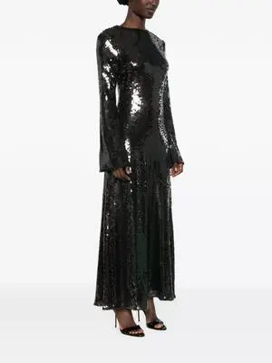 ROTATE BY BIRGER CHRISTENSEN Sequin Embellished Maxi Dress - Black