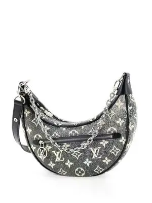 LOUIS VUITTON Loop Handbag Monogram Jacquard Denim Hobo Bag