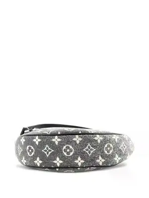 LOUIS VUITTON Monogram Jacquard Denim Hobo Bag - Black