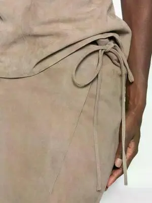 ST. AGNI Suede Wrap Skirt