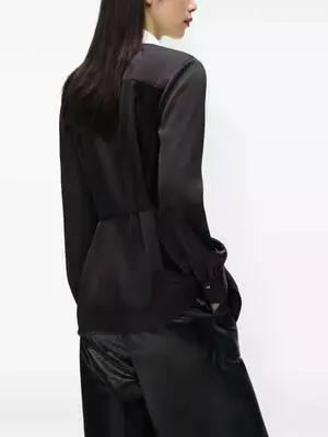 Karl Lagerfeld Satin Wrap Blouse