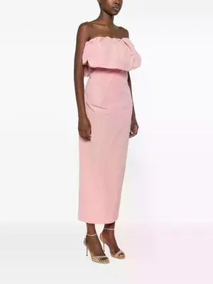 Magda Butrym Ruffled Strapless Maxi Dress