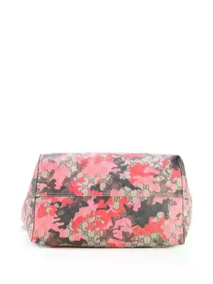 Gucci Gg Open Gg Camouflage Coated Canvas Large Tote Bag