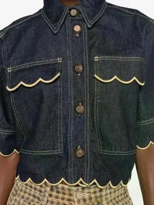 Farm Rio Scallop-edge Shirt