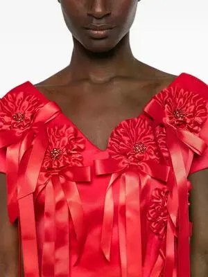Simone Rocha Rosette-detail Ruffled Mini Dress
