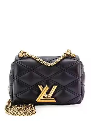 LOUIS VUITTON Pico Go-14 Handbag Malletage Leather Crossbody Bag - Black