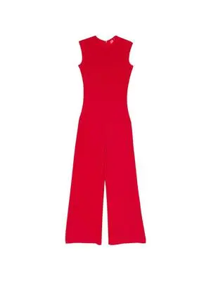 Norma Kamali Sleeveless Wide-leg Jumpsuit - Red