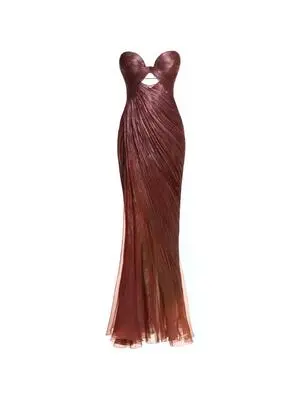 MARIA LUCIA HOHAN Zephyra Cut-out Maxi Dress - Brown
