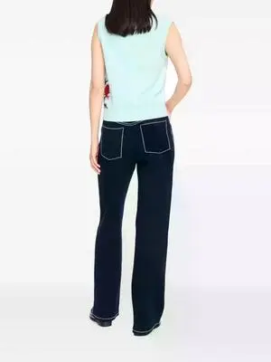 BARRIE Thistle-motif Sleeveless Top