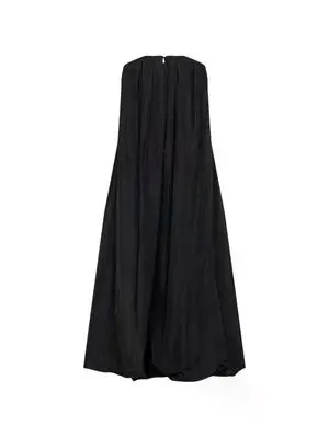 JIL SANDER Gathered-detail Strapless Asymmetric Dress - Black