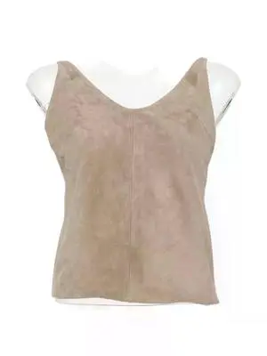 ST. AGNI Suede Low-back Cami Top