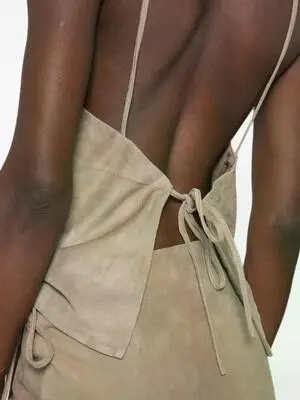 ST. AGNI Suede Low-back Cami Top