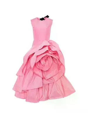 ROKSANDA Radica Rosette-detail Tiered Dress - Pink
