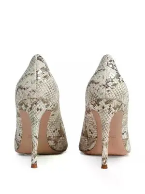 Roberto Festa Elais Snake-effect Leather Heeled Pumps