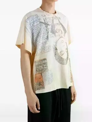 SAITOS Graphic-print Distressed T-shirt