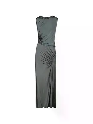 Giorgio Armani Crystal-embellished Ruched Maxi Dress