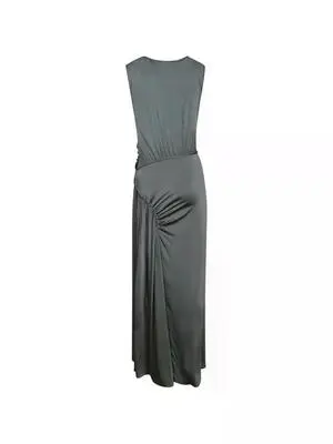 Giorgio Armani Crystal-embellished Ruched Maxi Dress