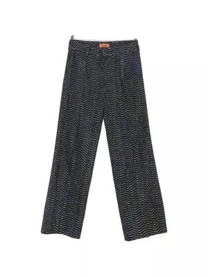 Missoni Zigzag-knit Palazzo Pants - Blue