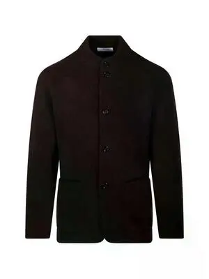 LARDINI Button-up High-neck Coat