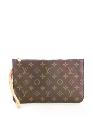 LOUIS VUITTON Neverfull Pochette Monogram Canvas Large Pouch - Brown