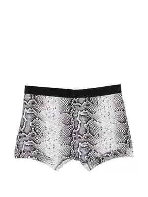 TOM FORD Snake-print Logo-waistband Boxers - White