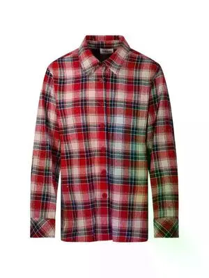 P.a.r.o.s.h Check-print Crystal-embellished Shirt - Red